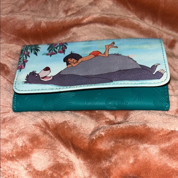 Bags | Jungle Book Themed Wallet With Teal Base | Poshmark